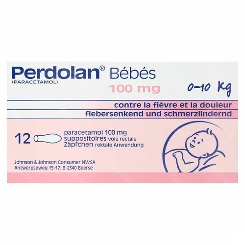 Perdolan Supp Baby 12x100mg - Pazzox, pharmacie en ligne