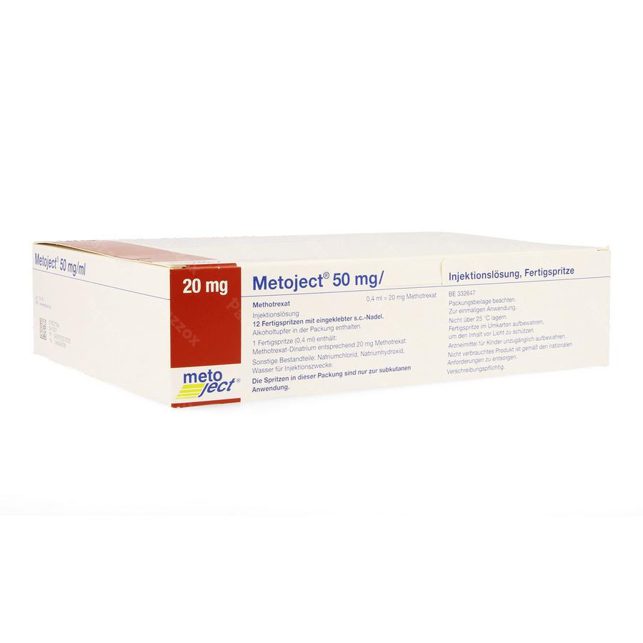 Metoject 50mg/ml 20mg/0,4ml 12 Seringues - Pazzox, pharmacie en ligne