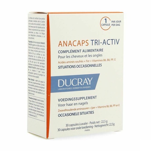 Ducray Anacaps Tri-activ Caps 1x30 - Pazzox, pharmacie en ligne