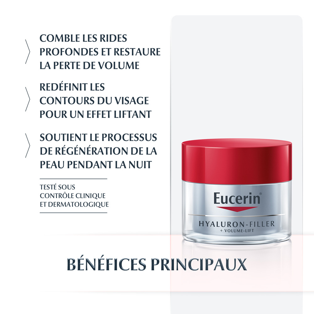 Eucerin Hyaluron-Filler + Volume Lift Soin de Nuit Crème - Pazzox
