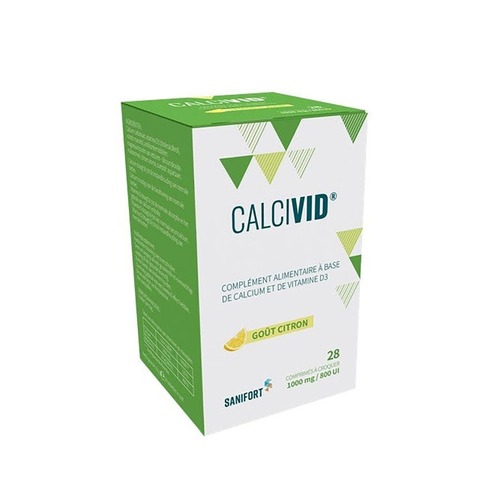 Calcivid 1000mg/800ie Lemon Chew 28 - Pazzox, pharmacie en ligne