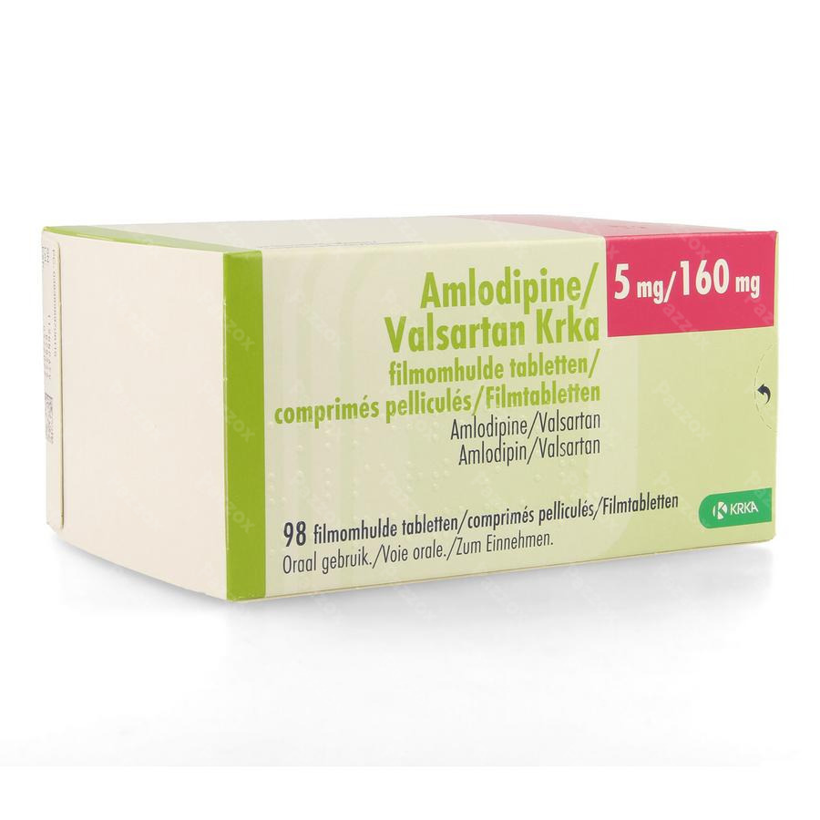 Amlodipine Valsartan Krka 5mg/160mg Comp Pell 98 - Pazzox